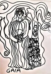 Gaia, the great Greek goddess and ancestral mother of the earth